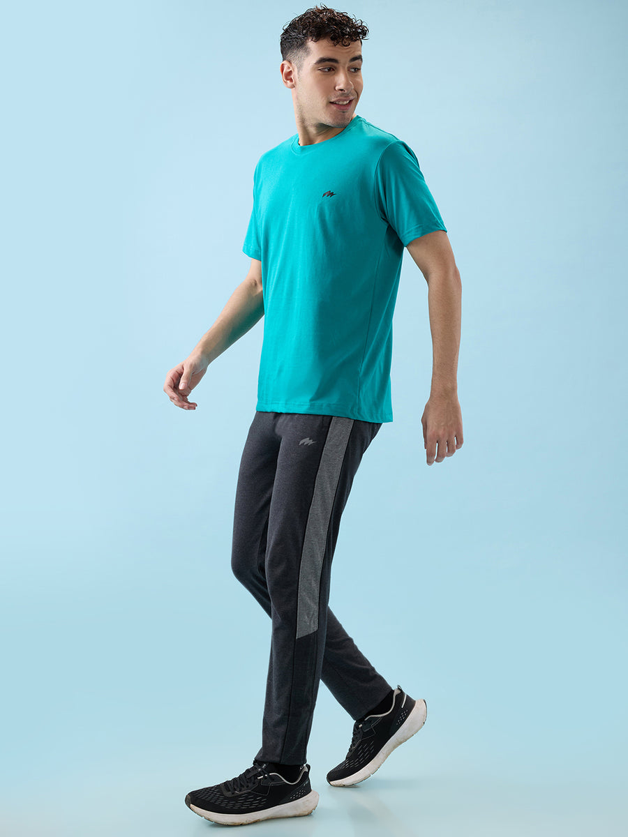 Men’s Cotton-Blend Track Pants with Ribbed Waistband – Anthra Color ...